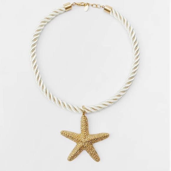 Zara | Jewelry | Zara Gold Seashore Necklaces Sea Shell Starfish Shell ...